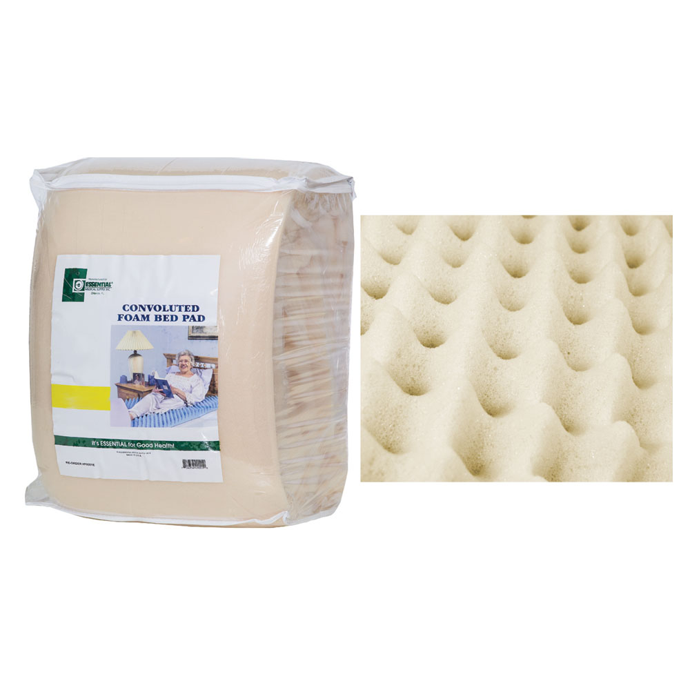Convoluted Foam Bed Pad, Queen, 56" x 76" x 4" ESF9008E