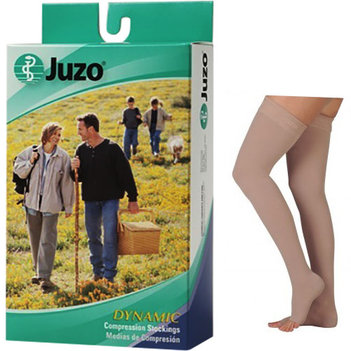 Juzo Dynamic Compression Stocking, Thigh-High, with Silicone Border ...