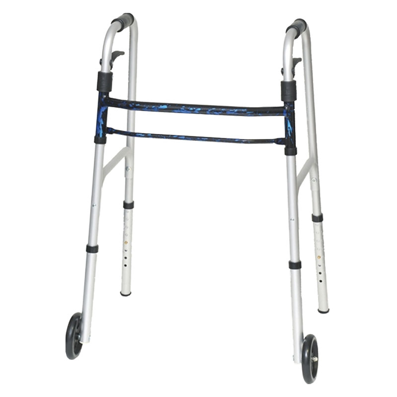 ProBasics Sure Lever Release Folding Walker with 5" Wheels, Blue Flame ...
